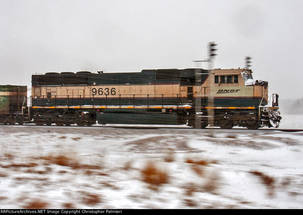 BNSF 9636 - Rear DPU on C-NAMCEB0-56